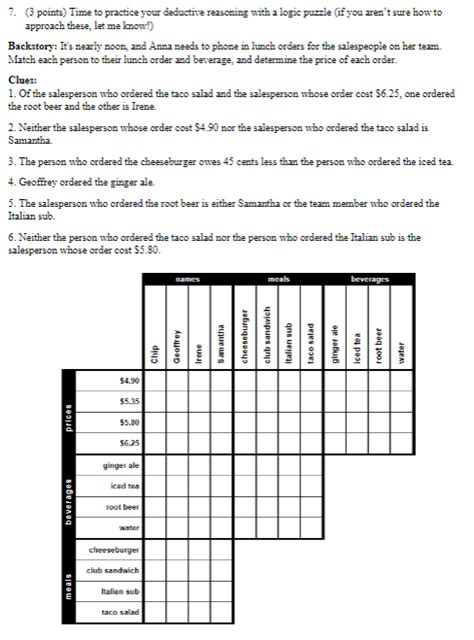 solved 7 3 points time to practice your deductive