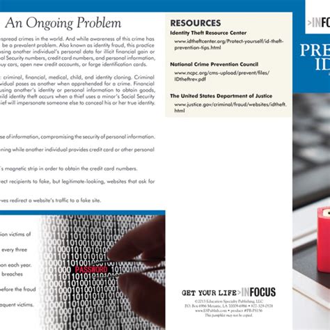 Secure Tomorrow Preventing Identity Theft Pamphlets