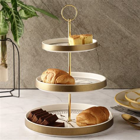 Ceramic Three Tier Cupcake Platter The Decor Mart