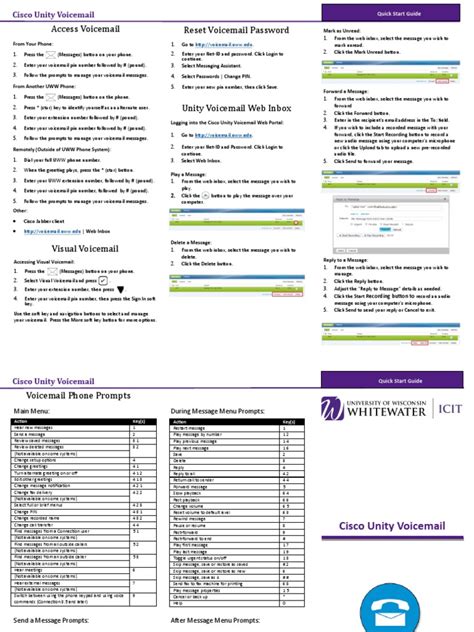 Cisco Voicemail Qs Guide Pdf Voicemail Login