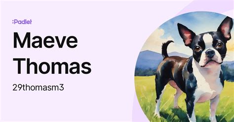 Maeve Thomas 29thomasm3 Profile Padlet