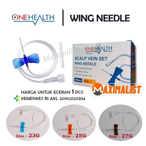 Jual Scalp Vein Set Wing Needle Wing Kupu Kupu Needle Wing Needle