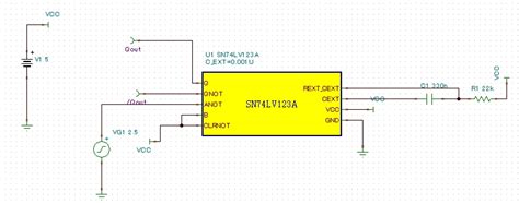 SN74LV123A Q Is Not Changed With Simulation Logic Forum Logic TI E2E Support Forums