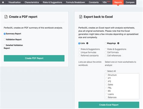Spreadsheet Validation Within Tutorial Reports Perfectxl Spreadsheet