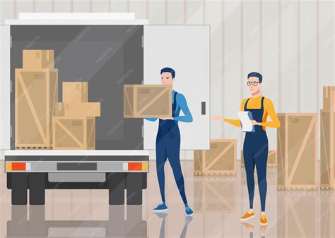Flujo De Trabajo En Un Gran Almacén Para La Entrega De Mercancías