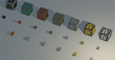 Simple Ores Chunks And Bars 3d Props Unity Asset Store