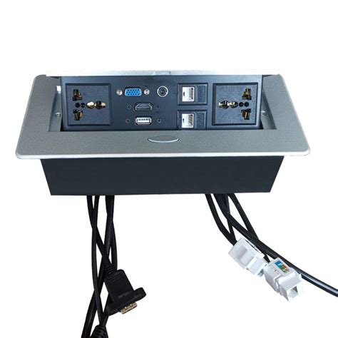 Buy Vosarea Table Pop Up Power Box With Power Usb Charger Desktop Connection Box Socket For