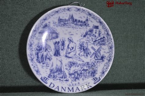 Купить Тарелка настенная фарфоровая Русалка крепость танец Коробка Фарфор Дания в интернет