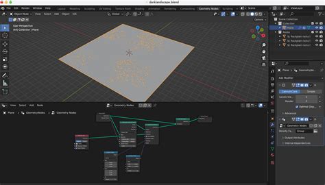 Help please! Trying to scatter objects on a displaced mesh with distribute points, but they ...