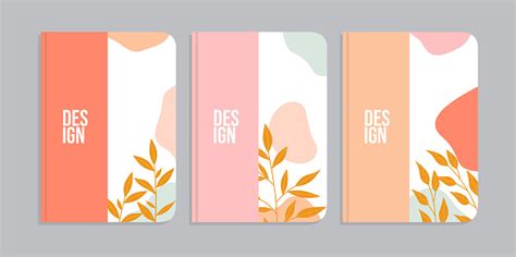 손으로 그린 꽃 장식이 있는 초대장 커버 디자인 세트 추상 복고풍 식물 배경 A4 크기 노트북 초대장 플래너 브로셔 책 카탈로그 0명에 대한 스톡 벡터 아트 및 기타 이미지