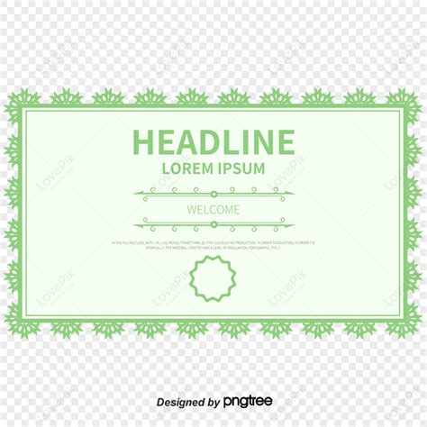 인증서 테두리 디자인 벡터 상장 일러스트 스타일 달필 Png 일러스트 무료 다운로드 Lovepik