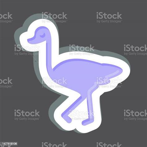 아이콘 타조 가축 기호와 관련이 있습니다 심플한 디자인 편집 가능 간단한 그림 가축에 대한 스톡 벡터 아트 및 기타 이미지