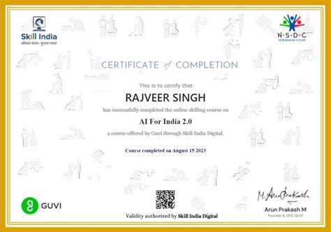 Rajveer Singh Rathore On Linkedin Aiforindia Skillindia Learningjourney Achievementunlocked