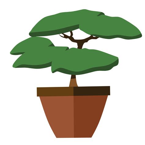 A Tree In Pot Vector Illustration Vector Art At Vecteezy