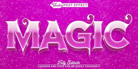 Premium Vector Purple Magic Vector Editable Text Effect Template