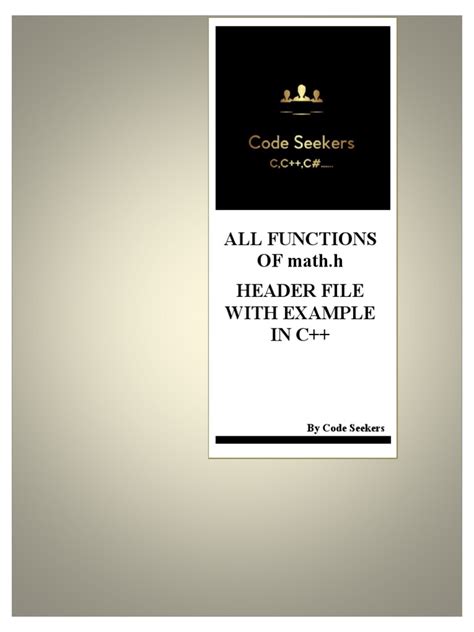 all functions of math h header file with example in c by code