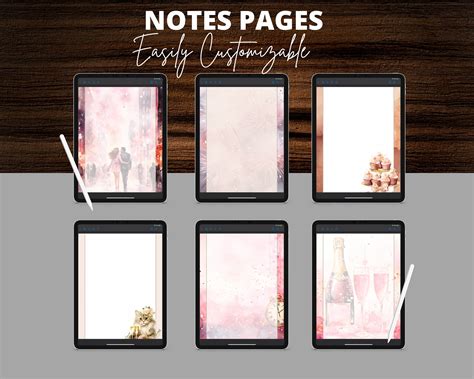 Celebrate Notes Pages And Digital Stickers Printable And Digital Pages PNG And PDF