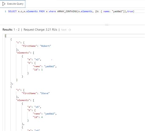 How Do I Write A Sql Query For A Shown Azure Cosmos Db Documents