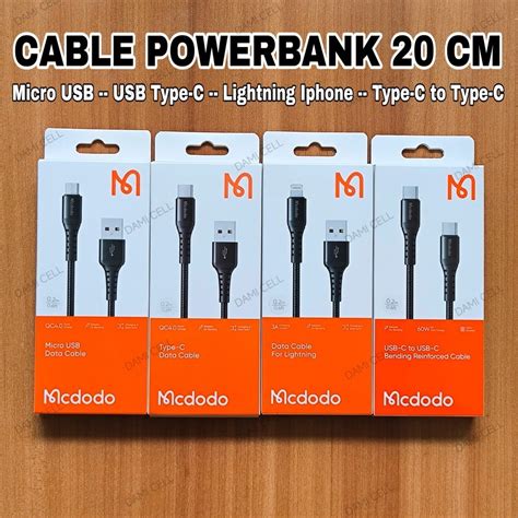 Jual Kabel Data Pendek 20cm Cable PB Micro USB USB Type C USB Lightning USB C To USB C