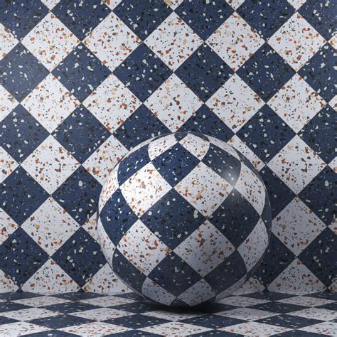 4k 2 Pattern Terrazzo Diamound Pattern Seamless 3d Model For