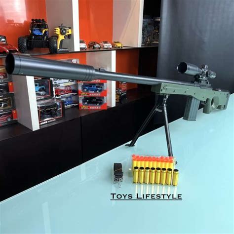 Promo Mainan Tembakan Model Nerf Soft Bullet Awm L96 Shell Ejecting