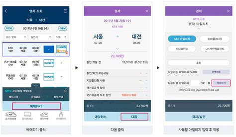 코레일 Ktx 마일리지 적립 및 사용처 사용 방법