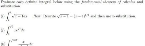 [answered] evaluate each definite integral below using the fundamental