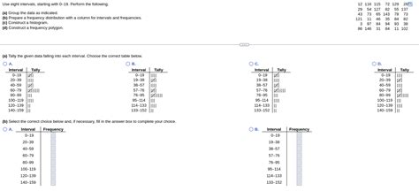Solved Use Eight Intervals Starting With 0 19 Perform The
