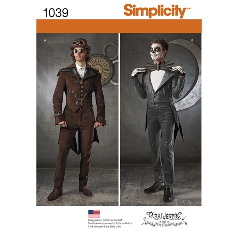 Mens Cosplay Costumes Simplicity Sewing Pattern 1039aa