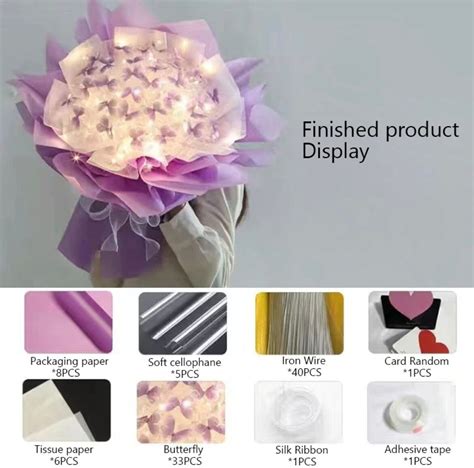 Diy Butterfly Bouquets Handmade Butterfly Flower Material Package