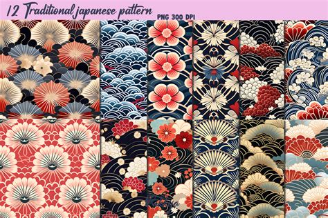Traditional Japanese Seamless Pattern Graphic By Rikkya · Creative Fabrica