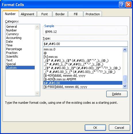 Excel To Create A Custom Number Format Using The Format Cells Dialog Box