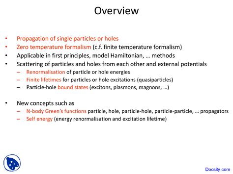 Propagation Of Single Particles Advanced Device Simulation Lecture Slides Docsity