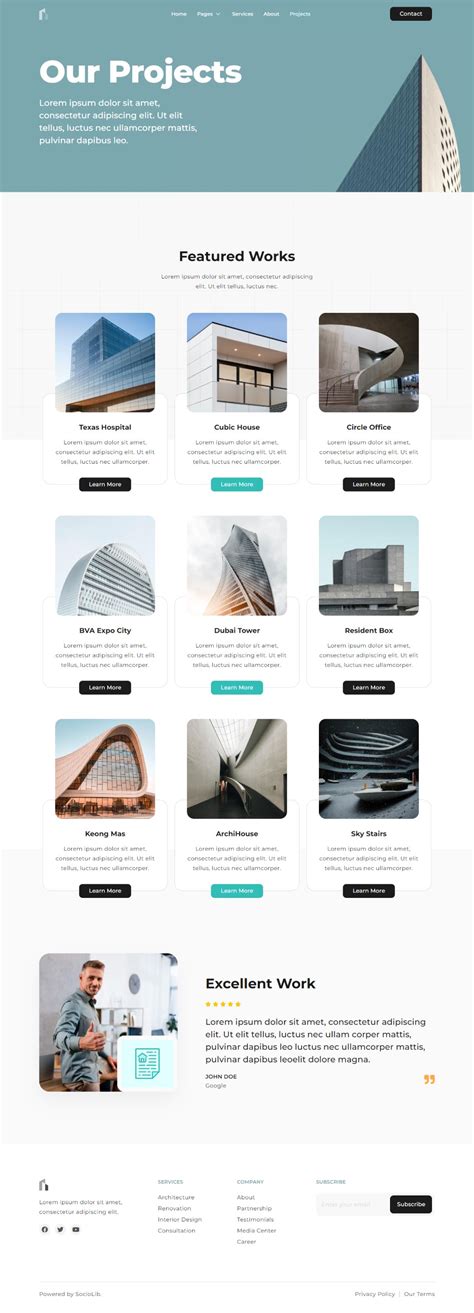 Modular Architecture And Construction Elementor Template Kit Design Template Place