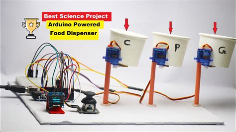 How To Make Automatic Food Dispenser Using Arduino That Can Dispense 3 Type Of Food With Display