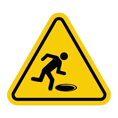 Premium Vector Pit Sign Open Hatch Sign Warning About Presence An Open Hole Hatch Or Other Premium Vector Pit Sign Open Hatch Sign Warning About Presence An Open Hole Hatch Or Other
