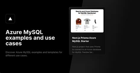 Azure Mysql Examples And Use Cases Vercel Vercel