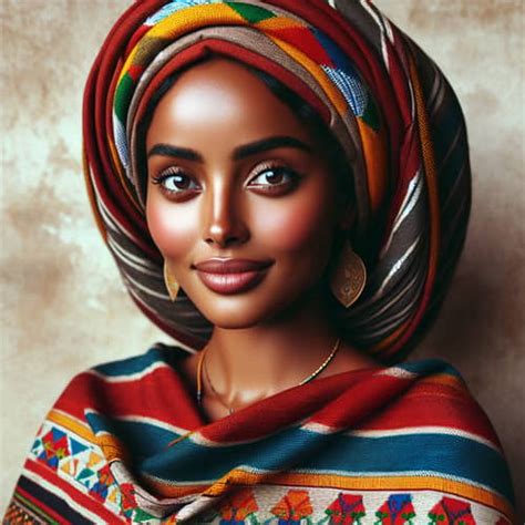 Eritrean Beauty In Habesha Dress Captivating Traditional Attire Ai Art Generator Easy Peasy Ai