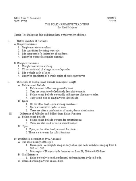 The Folk Narrative Tradition Pdf Narrative Folklore