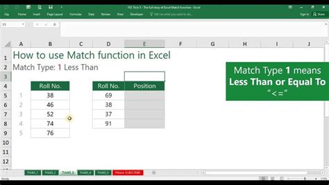 Excel Match Function And How To Use Match Function In Excel