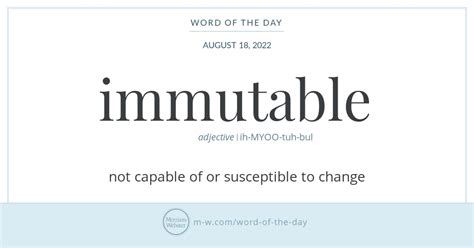 Immutable Definition