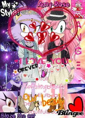 Amy Rose Blaze The Cat Bild Blingee Com