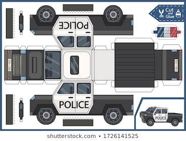 Corta El Papel 3d Un Coche Vector De Stock Libre De Regalías 1726141525