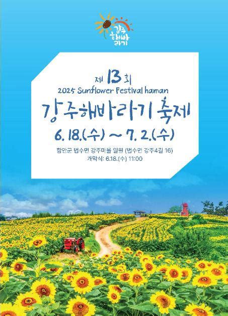 강주해바라기 축제 수십만 송이 빛으로 경남 함안 물들인다