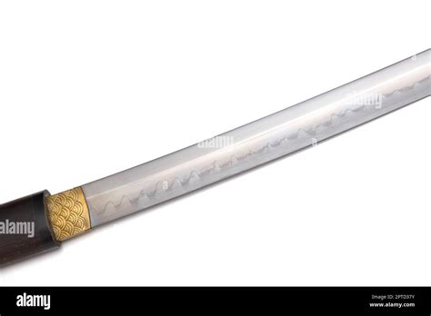 Japanese Sword Blade Made In China On White Background Selective