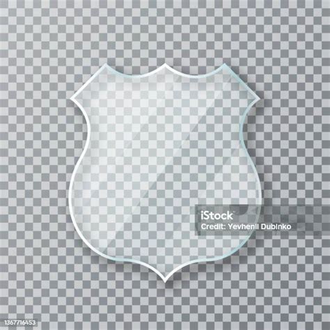 유리 방패 투명 유리 차폐 및 아크릴 패널 보호 안전 보안 및 보호의 개념적 상징 배경에 투명 유리 쉴드 3차원 형태에 대한 스톡 벡터 아트 및 기타 이미지 Istock