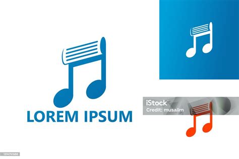 음악 문서 로고 템플릿 디자인 벡터 엠블럼 디자인 개념 창조적 인 기호 아이콘 Mp3 플레이어에 대한 스톡 벡터 아트 및 기타