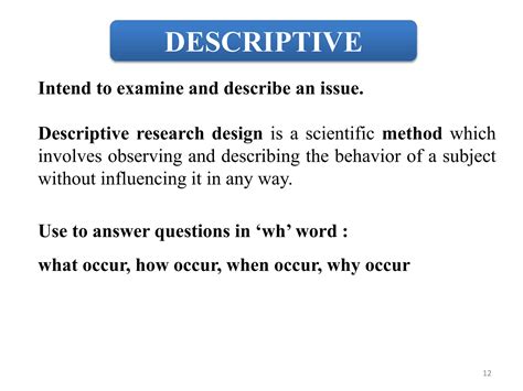 Non Experimental Research Design Pptx
