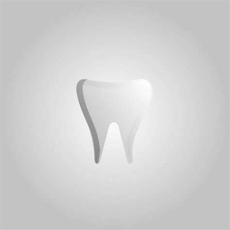 Premium Vector Beautiful Medical Icon Of A White Dental Tooth On A