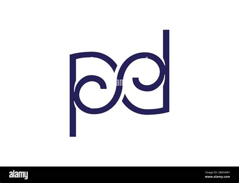 P D Pd Initial Letter Logo Design Vector Template Graphic Alphabet